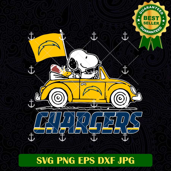 Snoopy Chargers Driving SVG, Los Angeles Chargers Snoopy SVG, Chargers ...
