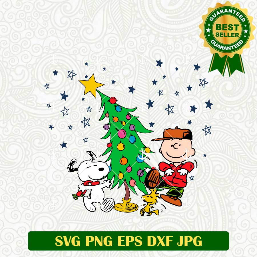 Snoopy Christmas Tree SVG, Christmas Snoopy SVG PNG, Christmas Cartoon ...
