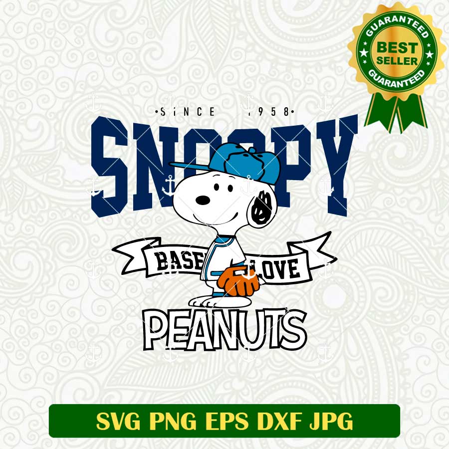 Snoopy Peanuts Baseball Love Since 1958 SVG, Snoopy Baseball SVG PNG ...