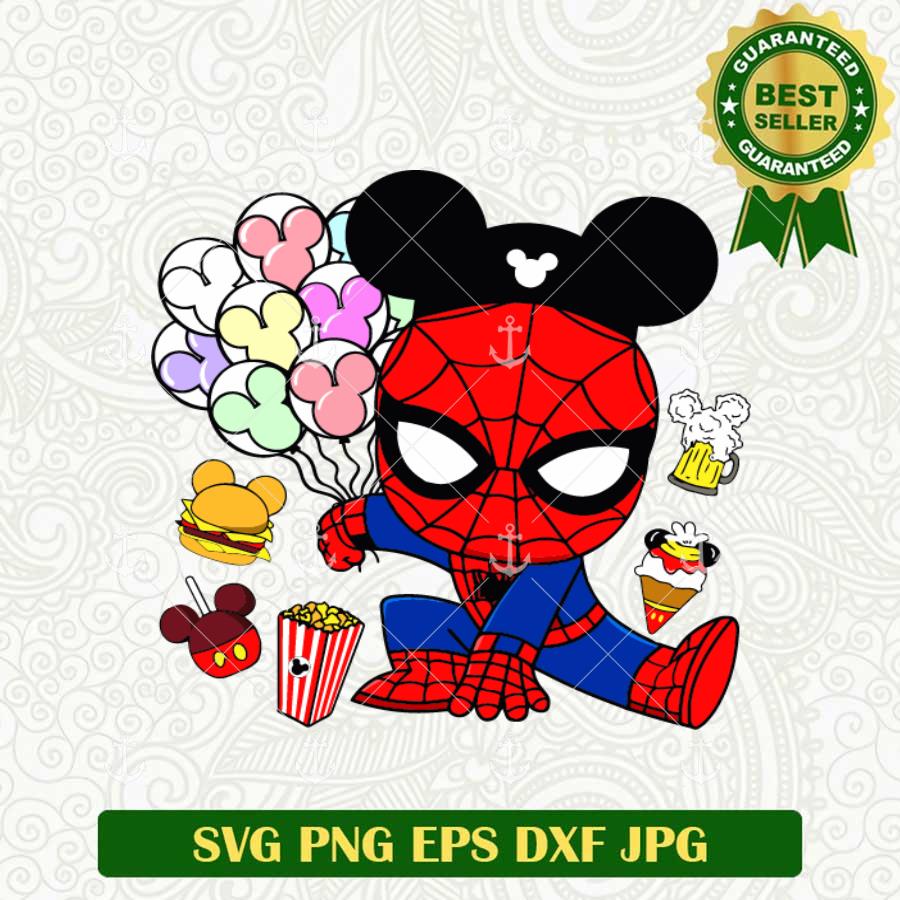 Spider Man Mickey Head SVG, Spider Man SVG, Spider Man Balloon SVG ...