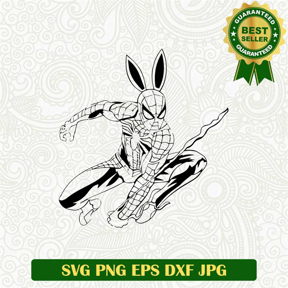 Spiderman Easter SVG, Rabbit Ears And Tail SVG, Spiderman SVG – Lightberty
