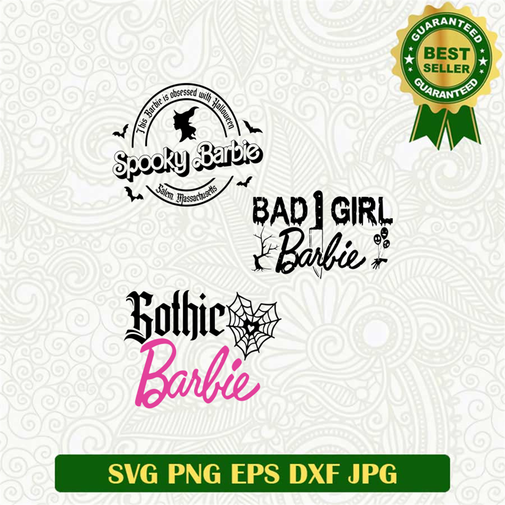 Spooky Barbie Halloween bundle SVG, Halloween Barbie SVG PNG – Lightberty