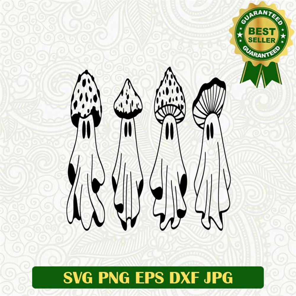 Spooky Fungi SVG, Ghost Cap SVG, Halloween Plant SVG PNG – Lightberty