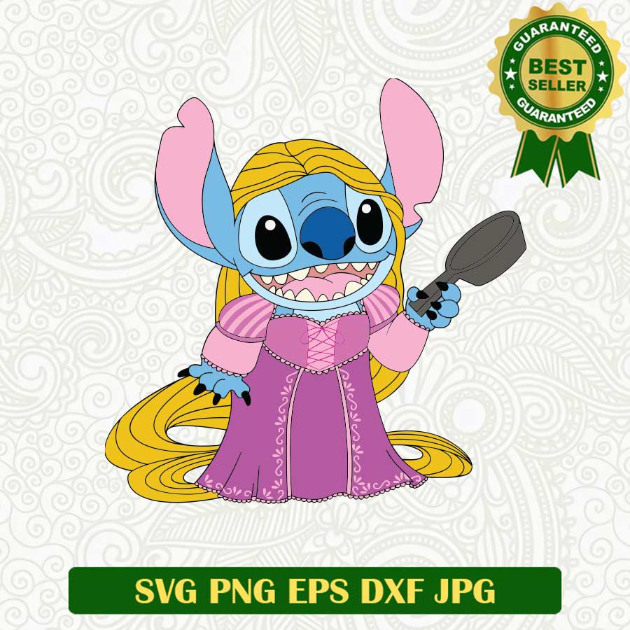 Stitch Disney Rapunzel SVG, Stitch Disney Princess SVG PNG – Lightberty