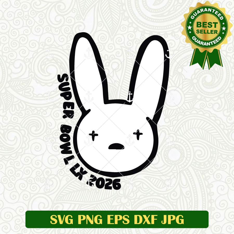 Super Bowl LX 2026 SVG, Bad Bunny Logo SVG, Super Bowl SVG – Lightberty