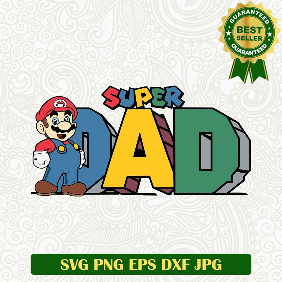 Super Dad Mario Game SVG, Dad Mario SVG PNG, Father's Day SVG – Lightberty