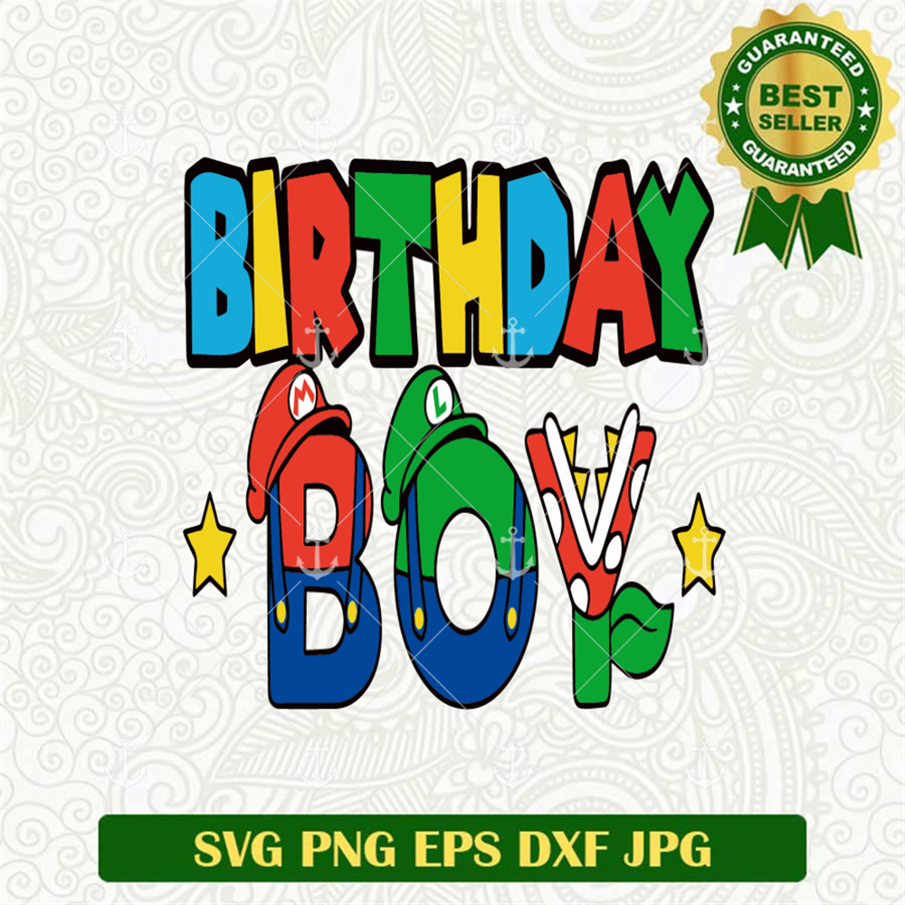 Super Mario Birthday Boy SVG, Super Mario SVG, Happy Birthday SVG ...
