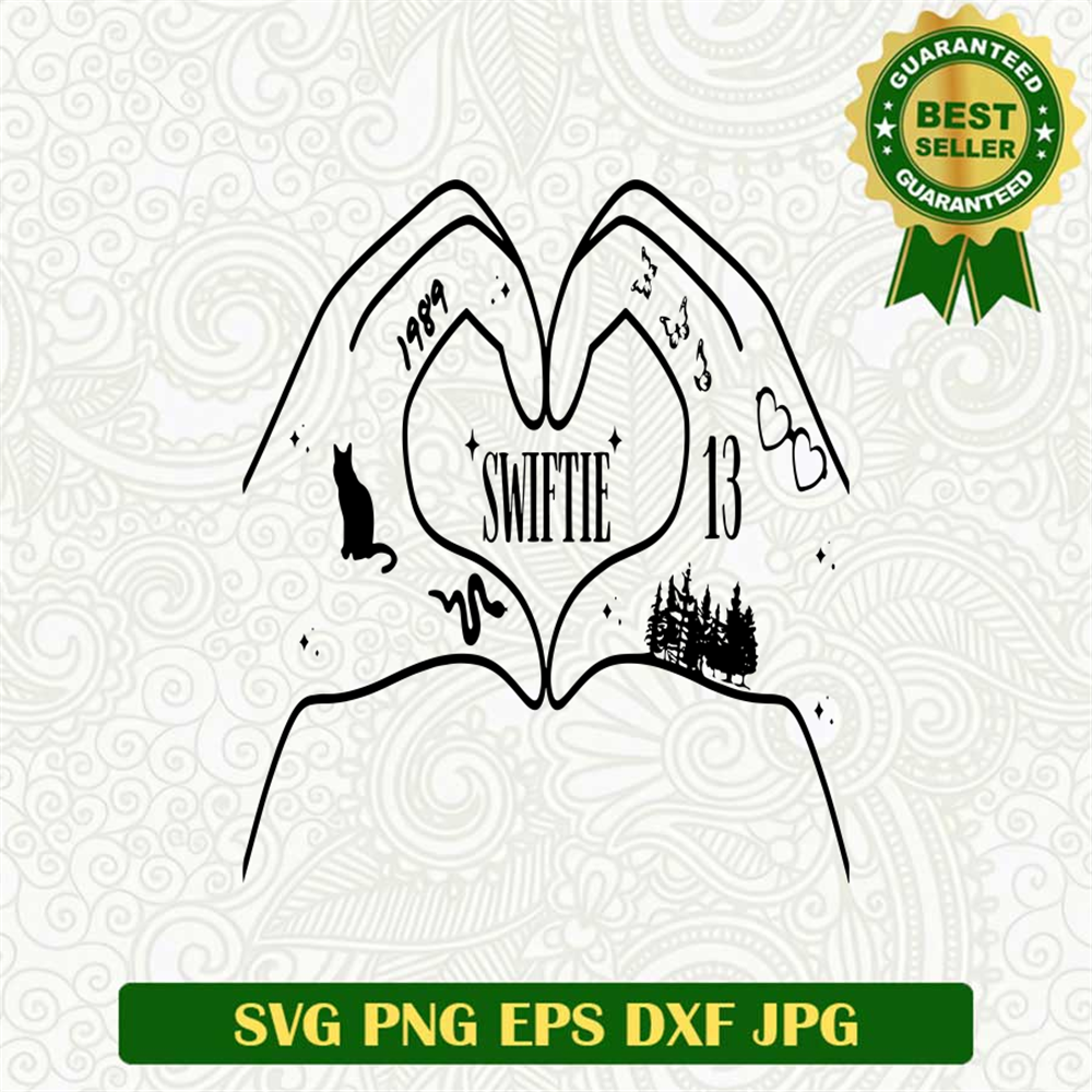 Swiftie Heart Hand SVG, Taylor Swift SVG PNG – Lightberty