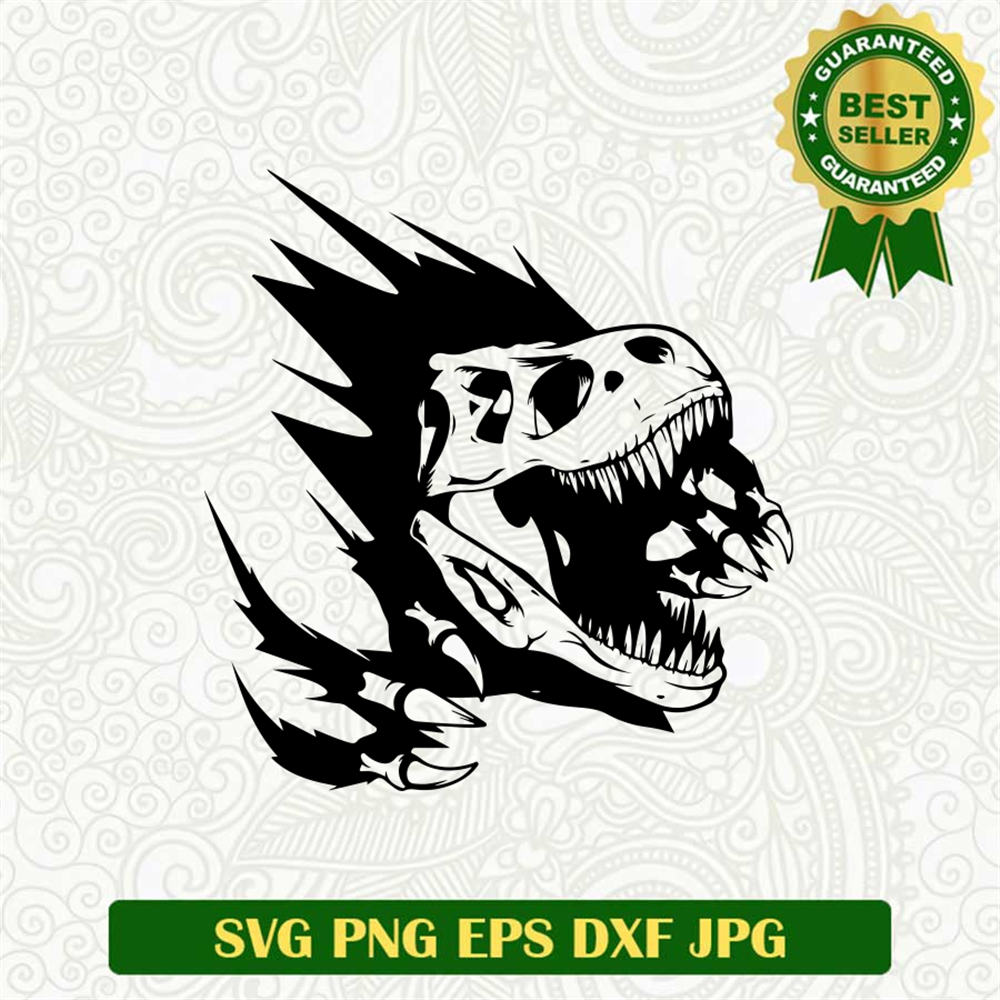 T-rex Scratch Skull Claw SVG, T-rex Dinosaur SVG, Scratch Skull Claw S ...