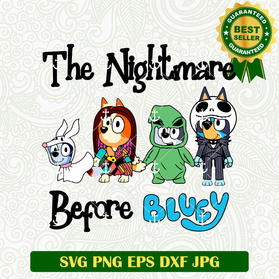 The Nightmare Before Bluey SVG, Bluey Halloween Costume SVG – Lightberty