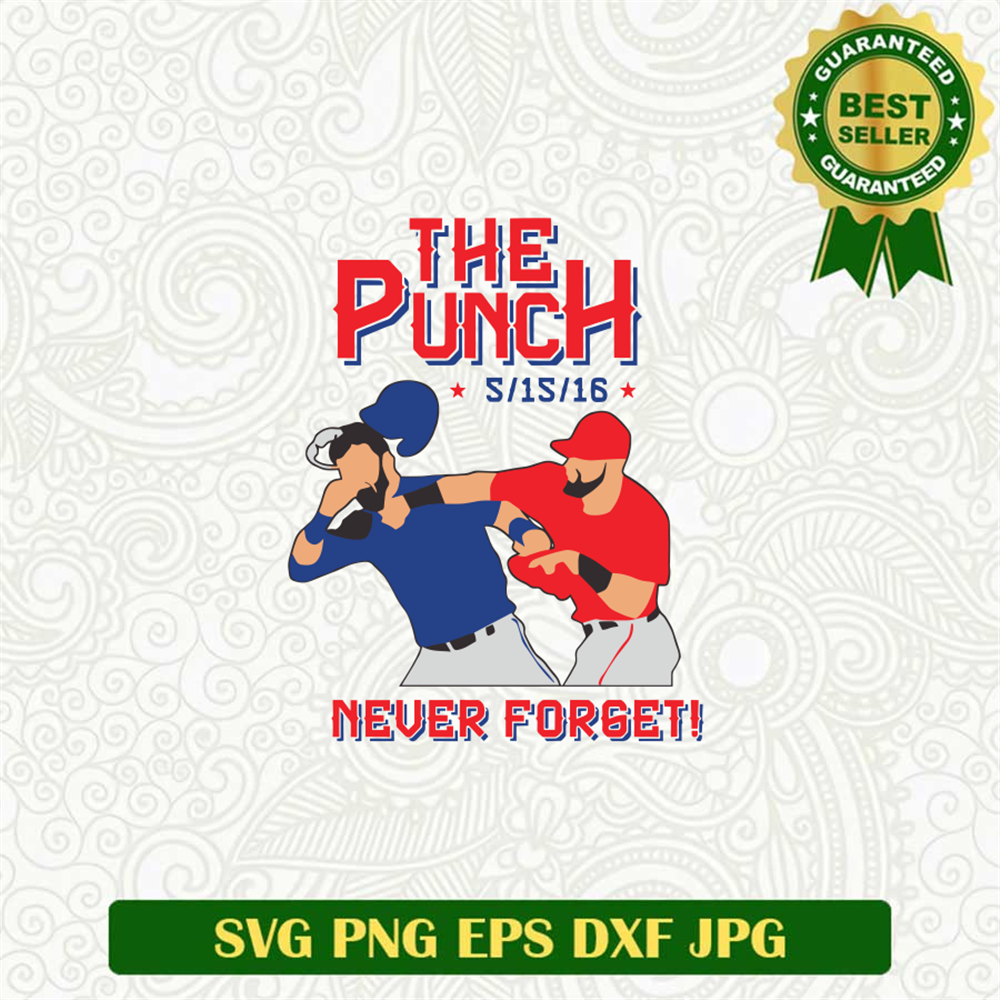 The Punch Never Forget! SVG, Major League Baseball SVG, Texas Rangers ...