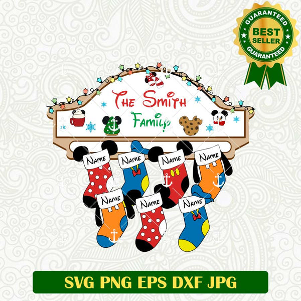 The Smith Family Custom Name SVG, Christmas Socks SVG, Smith Christmas ...