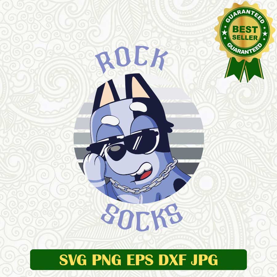 Uncle Stripe Heeler Bluey Rock Socks SVG, Bluey Uncle SVG PNG – Lightberty