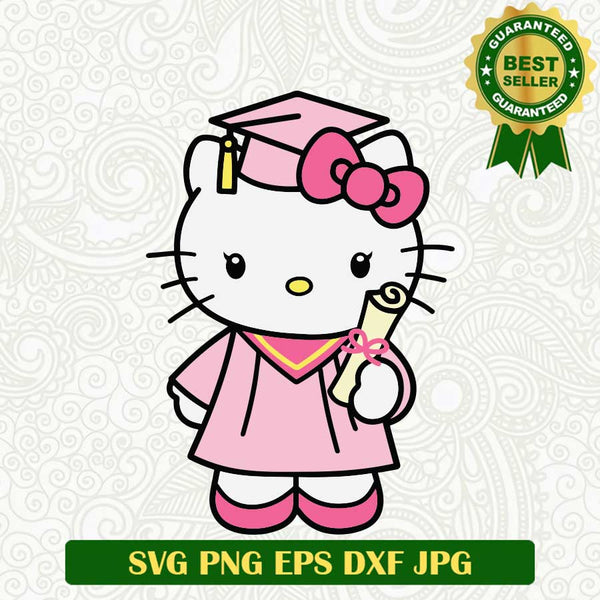 Hello Kitty Graduate Diploma SVG, Hello Kitty Graduate SVG, Graduation ...