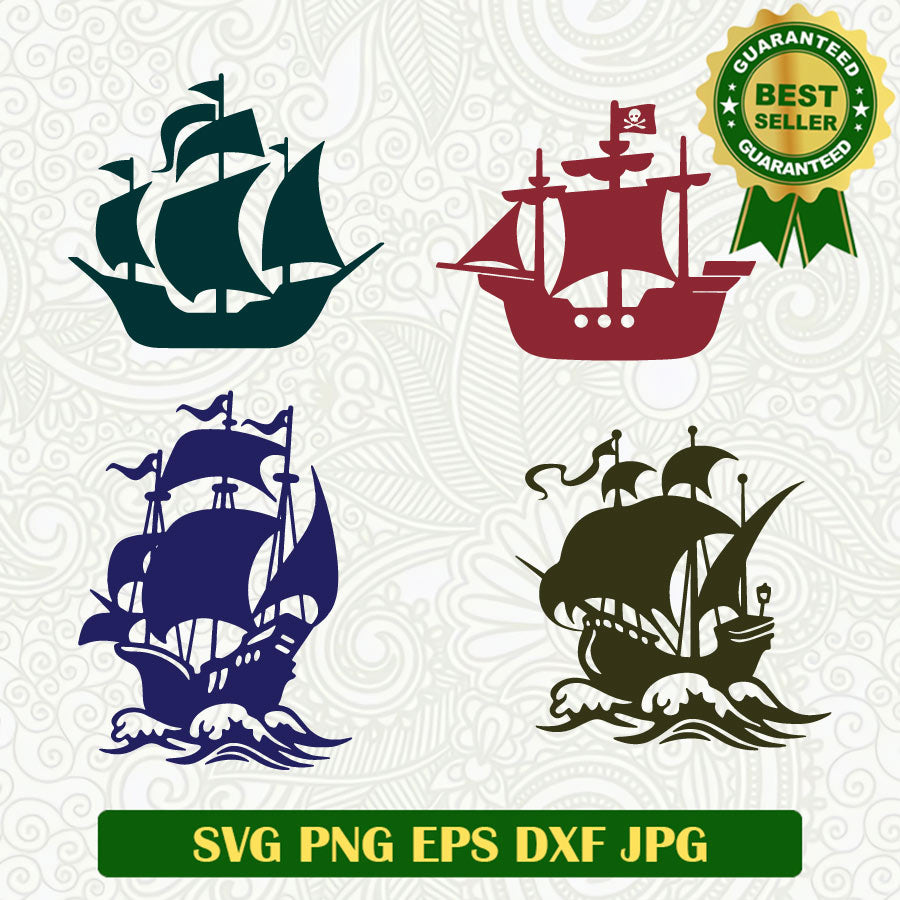 Pirate ship bundle SVG, Pirate ship SVG, Boat Pirate ship SVG cut file ...