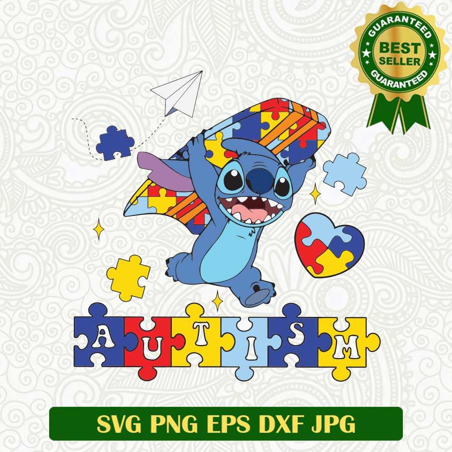 Autism Stitch puzzle SVG, Autism Stitch SVG, Stitch SVG PNG cut file ...