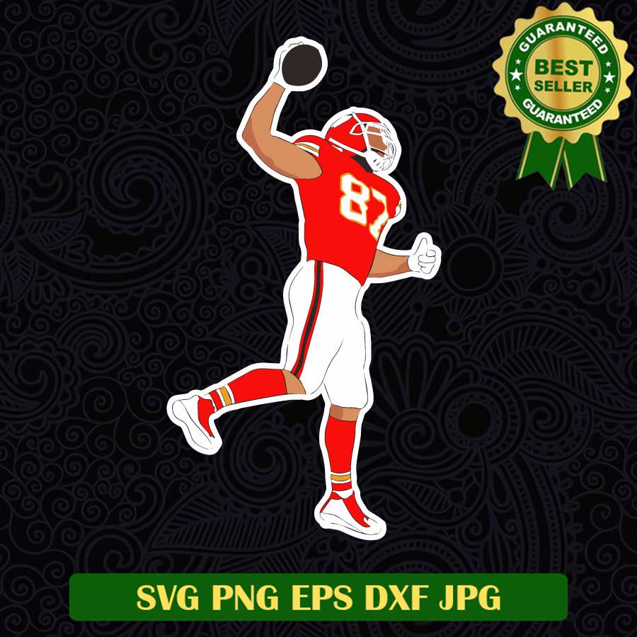 Travis Kelce 87 SVG, Kelce KC Chiefs footballs SVG, Kansas city Chiefs ...