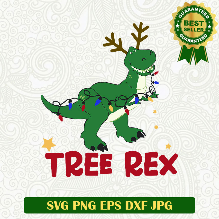 Tree rex toy story SVG, T rex christmas light SVG files, T rex ...